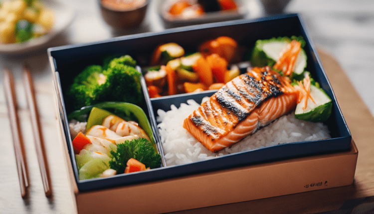 Grilled Salmon Bento Box