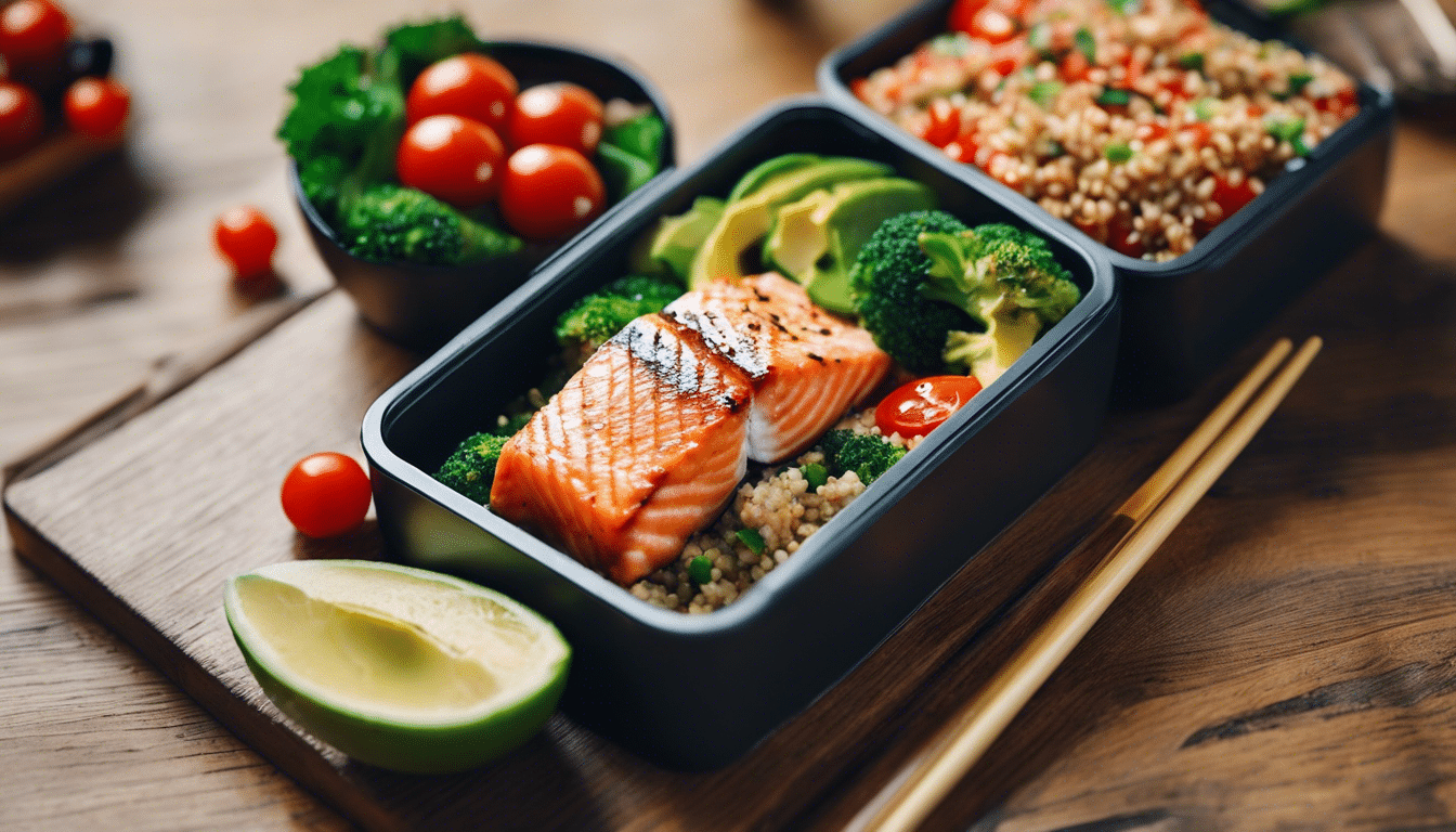 Grilled Salmon Bento Box
