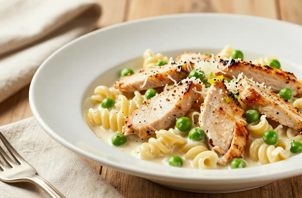 Creamy Chicken Pea Pasta in 30 Minutes Flat